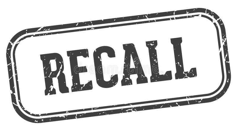 Recall Stamp. Recall Rectangular Stamp on White Background Stock Vector ...