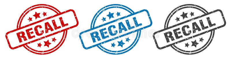 Recall Stamp. Recall Round Isolated Sign Stock Vector - Illustration of ...