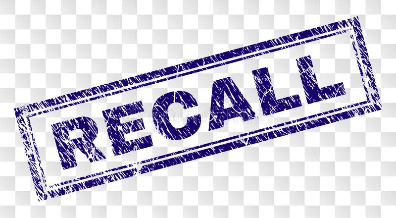 Scratched RECALL Rectangle Stamp Stock Vector - Illustration of blue ...
