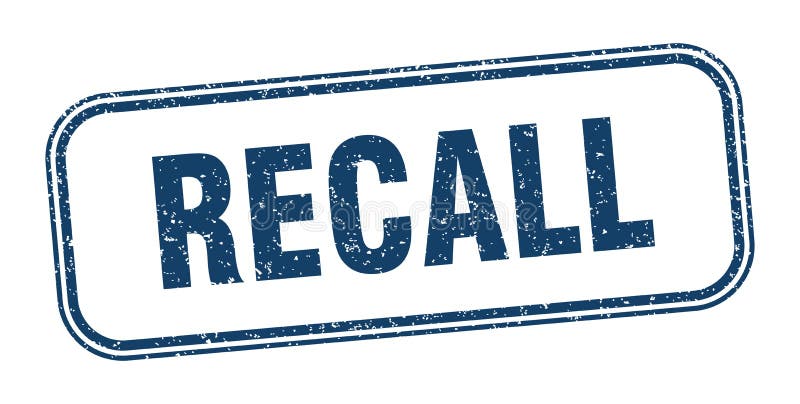Recall Stamp. Recall Square Grunge Sign Stock Vector - Illustration of ...