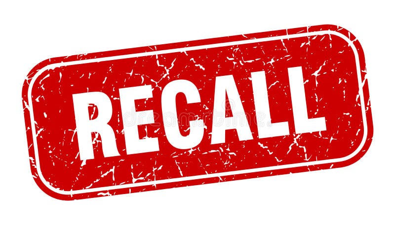 Recall Stamp. Recall Square Grungy Isolated Sign Stock Vector ...