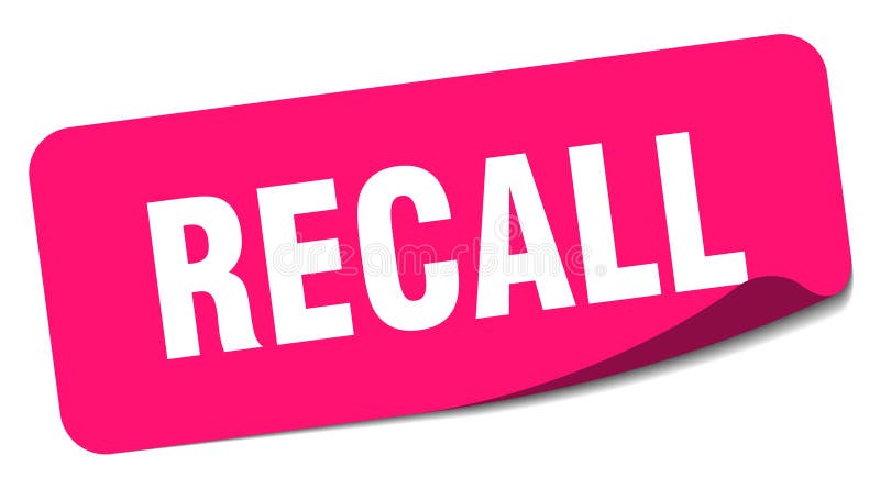 Recall Sticker. Recall Label Stock Vector - Illustration of label ...