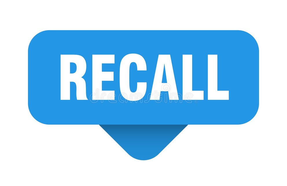 Recall Sticker. Recall Sign on Transparent Background Stock Vector ...