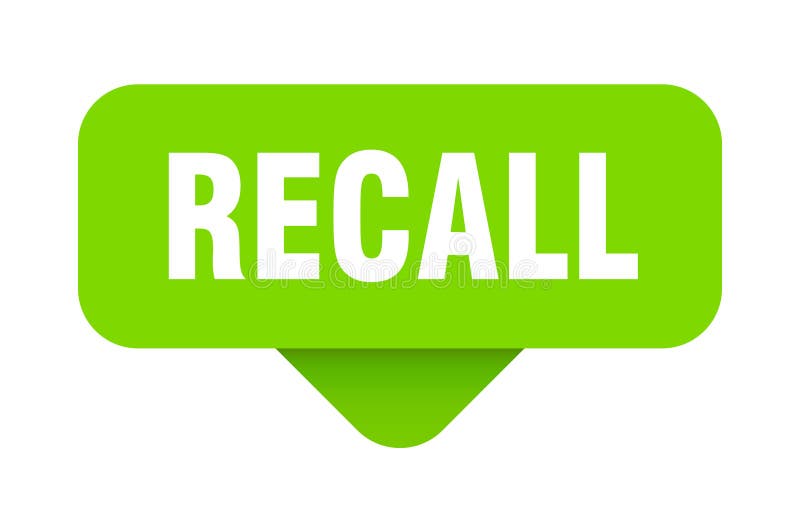 Recall Sticker. Recall Sign on Transparent Background Stock Vector ...