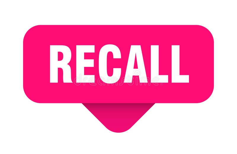 Recall Sticker. Recall Sign on Transparent Background Stock Vector ...