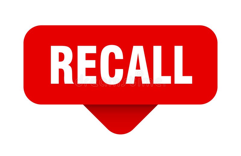 Recall Sticker. Recall Sign on Transparent Background Stock Vector ...