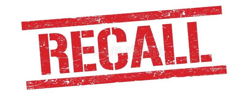 RECALL Text on Red Vintage Lines Stamp Stock Illustration ...