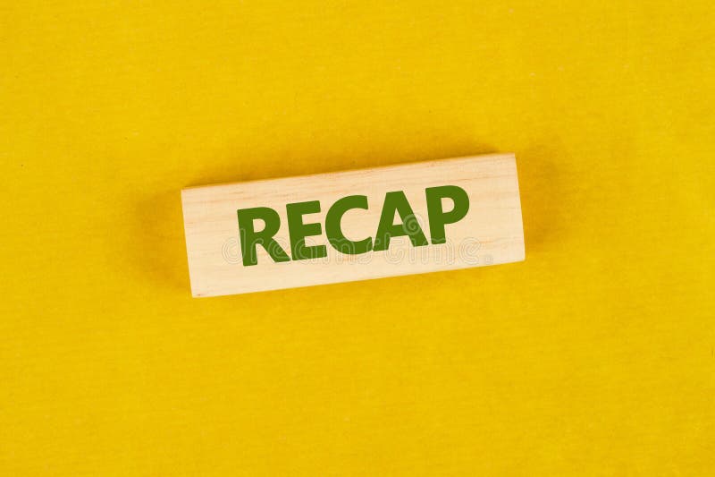 RECAP Word Made Up of Wooden Blocks Stock Image - Image of time ...