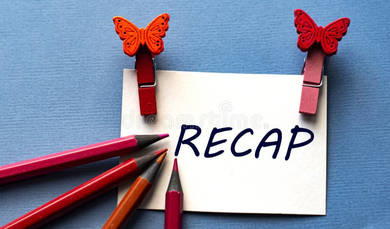 RECAP - Word on White Cardboard with Beautiful Clothespins and Red ... RECAP - Word on White Cardboard with Beautiful Clothespins and Red ...