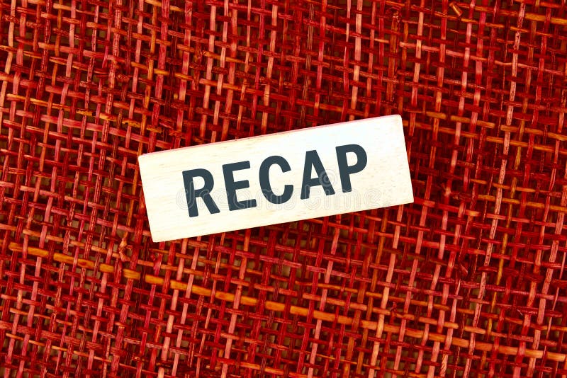 RECAP Word on Wooden Blocks, Conceptual Phrase, Text Stock Photo ...