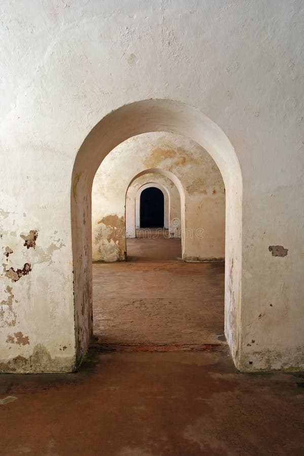 Receding Arches stock image. Image of puerto, hall, antique - 2842693
