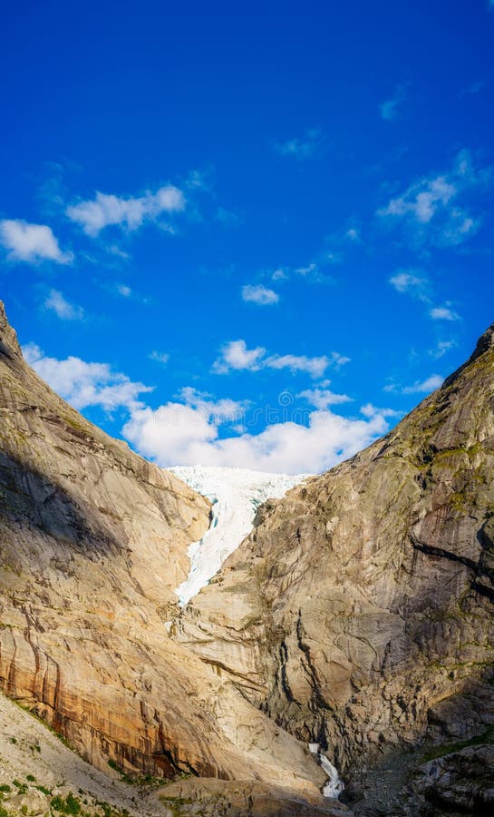 Receding Glacier Norway Jostedalsbreen National Park Stock Image ...