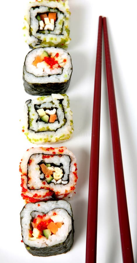 608 Japanese Cuisine Sushi Rolls Vertical Stock Photos - Free & Royalty ...