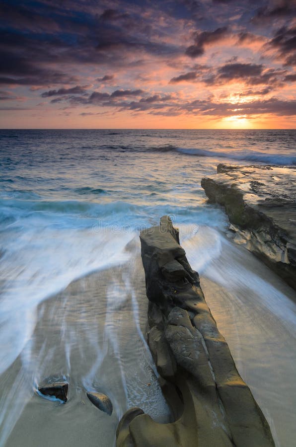 Receding Tide in La Jolla stock photo. Image of tokina - 38417760