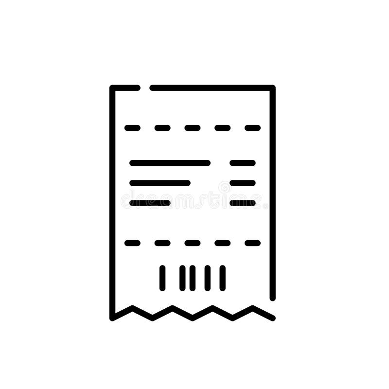 Receipt with Barcode at the Bottom. Grocery Shopping Payment Document ...