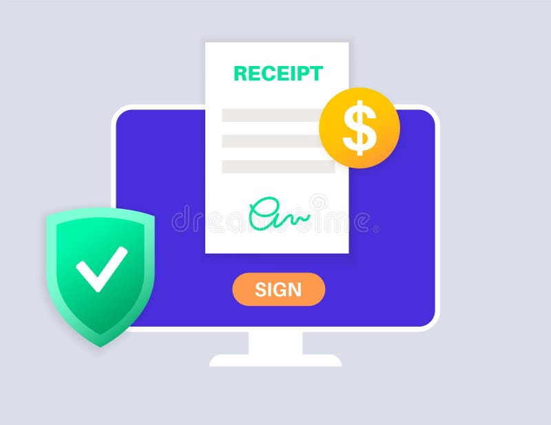 Receipt document form stock vector. Illustration of icon - 259157029