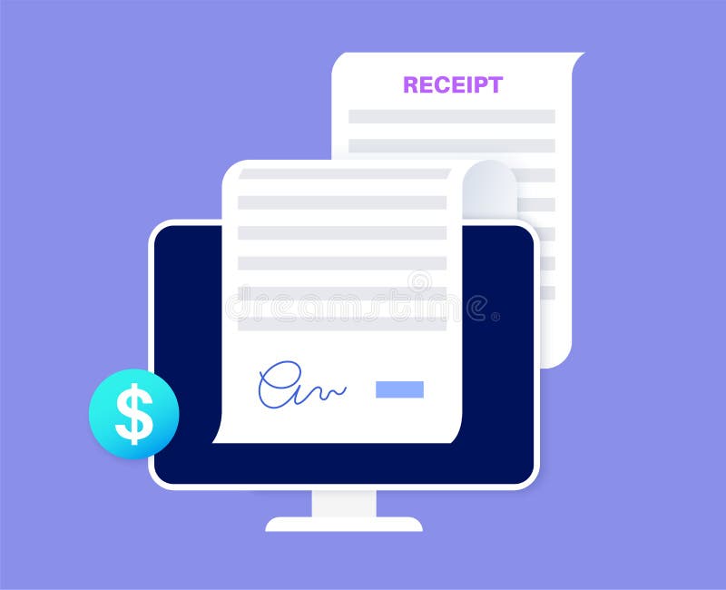 Receipt document form stock illustration. Illustration of text - 259157074