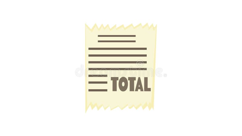 Receipt icon animation stock footage. Video of calculation - 230012104