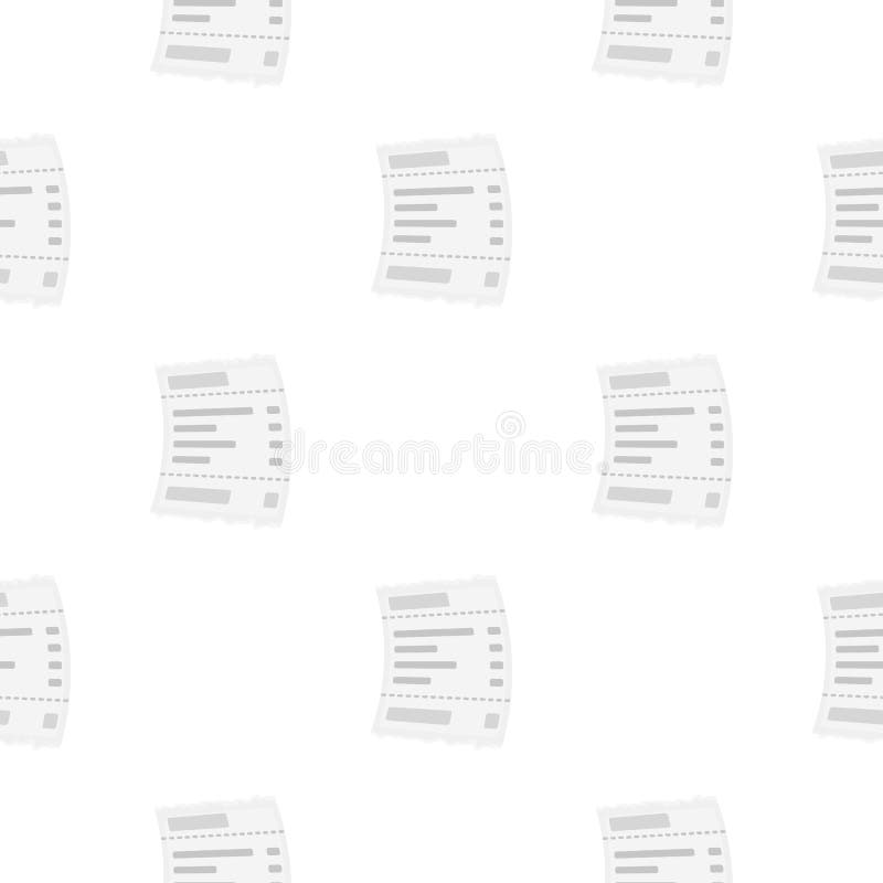 Receipt Icon in Monochrome Style Isolated on White Background. E ...