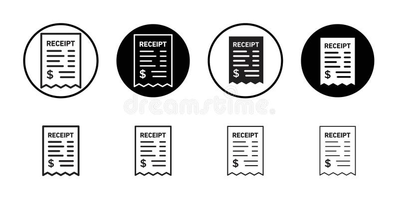 Receipt Icon Isolated Flat Vector in Outline Stock Vector ...