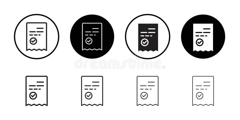 Receipt Icon Isolated Flat Vector in Outline Stock Vector ...