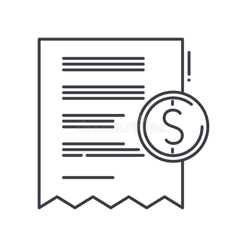 Receipt Icon, Linear Isolated Illustration, Thin Line Vector, Web ...