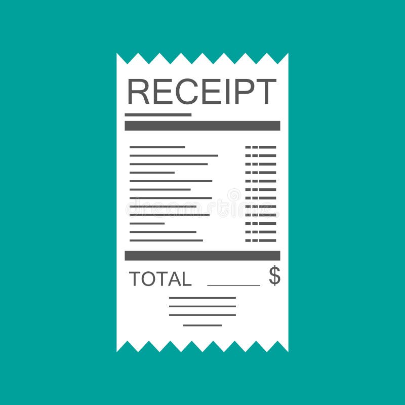 Receipt Icon. Paper Invoice Stock Vector - Illustration of card ...