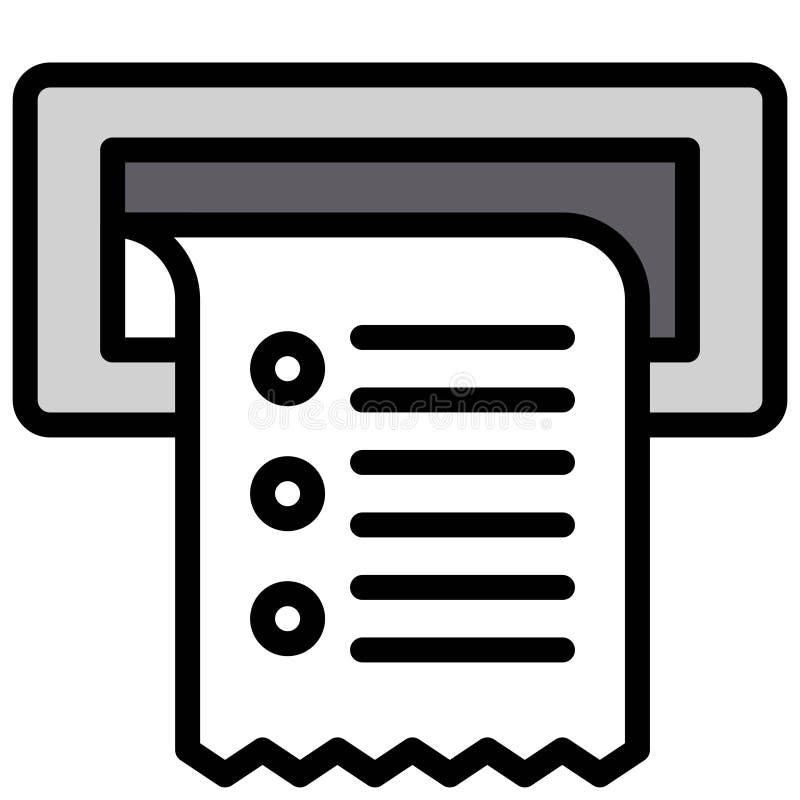 Receipt Icon, Supermarket and Shopping Mall Related Vector Stock Vector ...