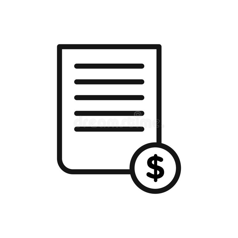 Receipt Icon Simple Outline Vector Logo Stock Vector - Illustration of ...