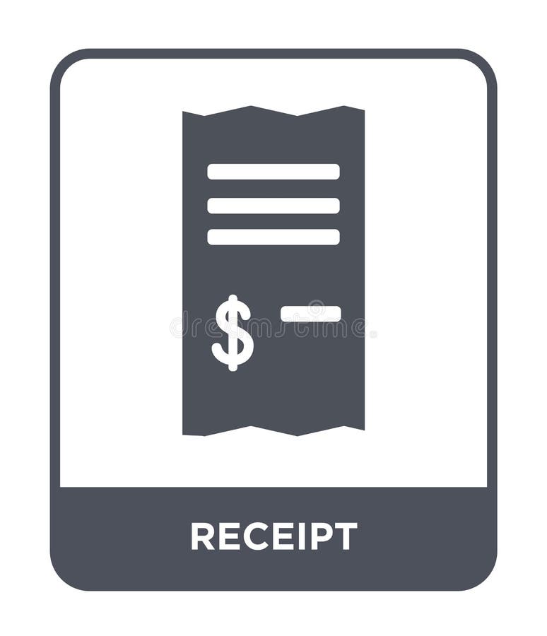 Receipt Icon in Trendy Design Style. Receipt Icon Isolated on White ...