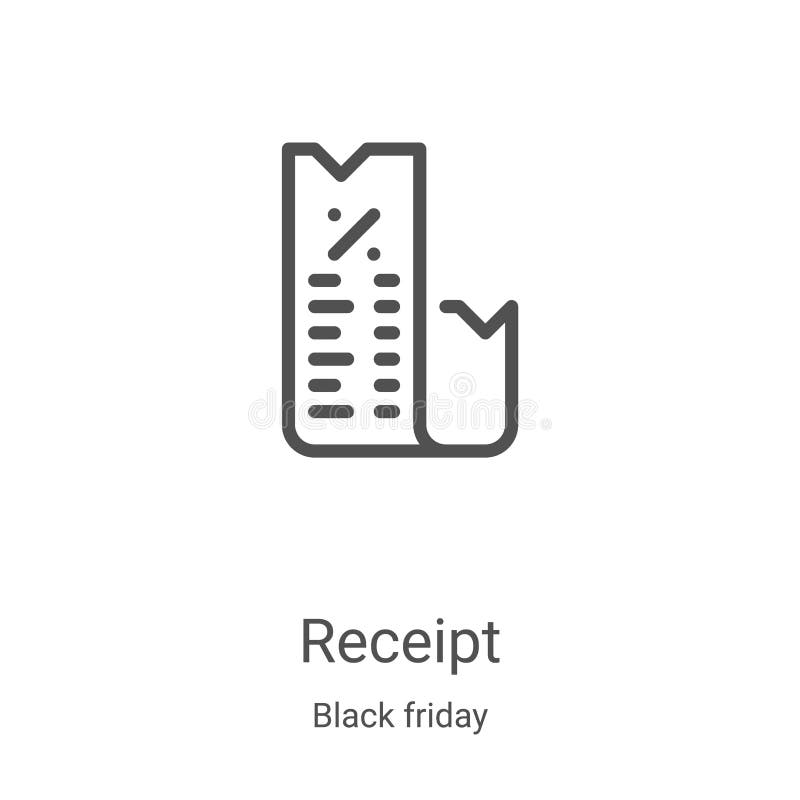 Receipt Icon Vector from Help and Support Collection. Thin Line Receipt ...