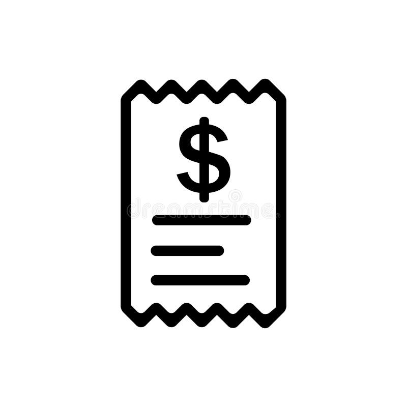 Receipt Icon Vector. Invoice Llustration Sign. Claim Check Symbol or ...