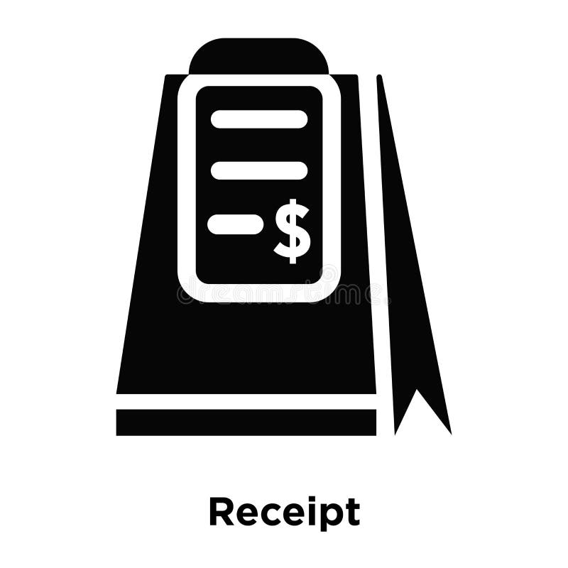 Receipt Icon Vector Sign And Symbol Isolated On White Background Stock ...