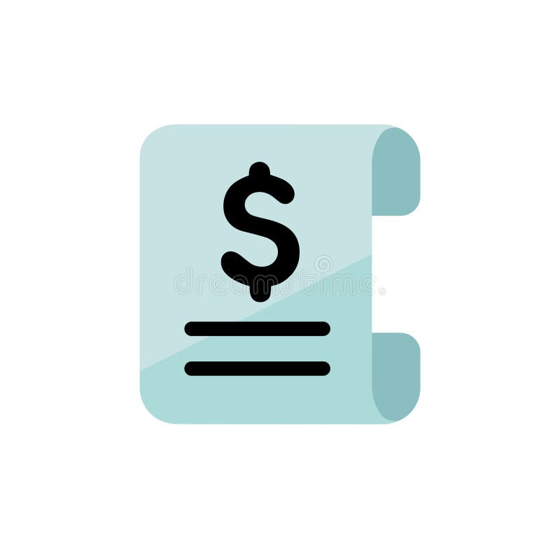 Receipt , Invoice Vector Icon Stock Vector - Illustration of energy ...