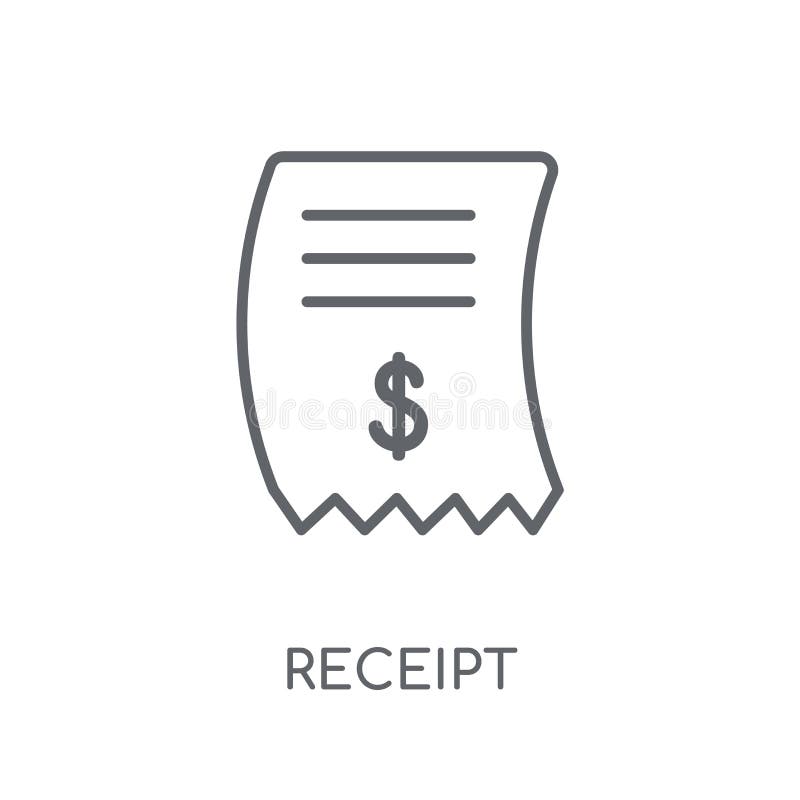 Invoice Icon Vector Isolated on White Background, Invoice Sign , Line ...