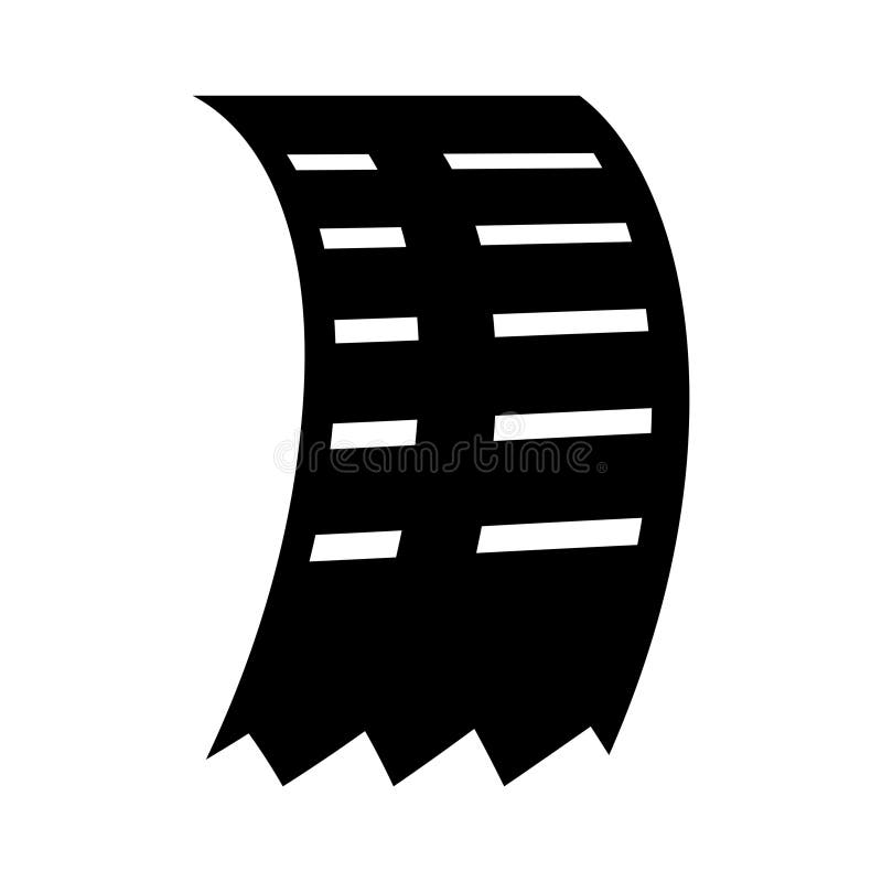 Receipt Slip Print Out Icon Stock Illustration - Illustration of flat ...