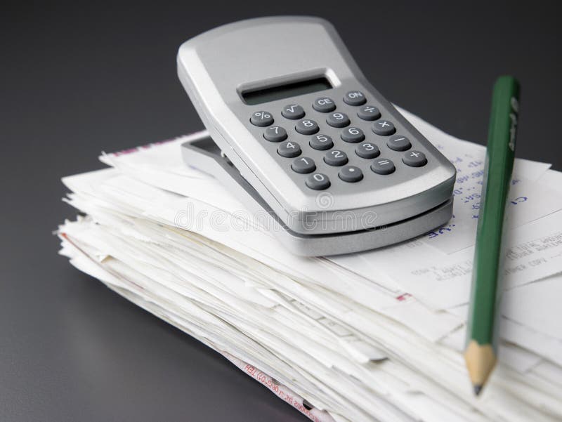 Stack of receipt stock image. Image of desk, pile, cost - 48625123