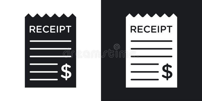 Receipt vecor icon set stock vector. Illustration of cash - 340661889