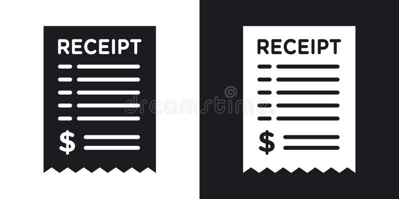 Receipt vecor icon set stock vector. Illustration of paperwork - 340461315