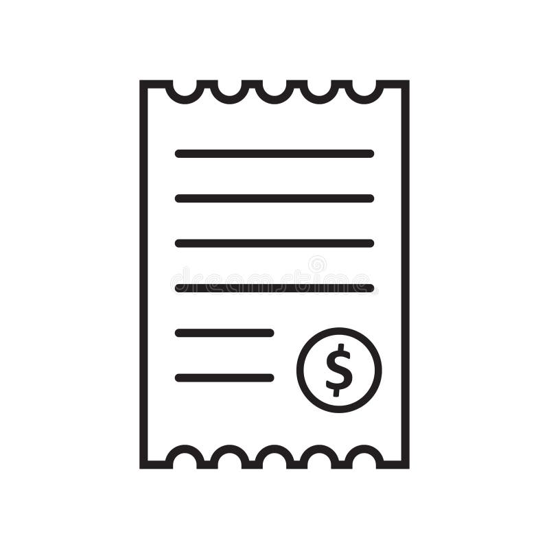 Receipt vector icon stock vector. Illustration of financial - 93354107