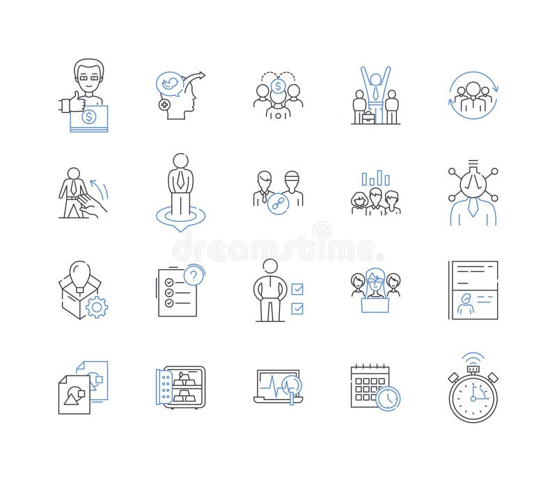 Receipts Acquired Line Icons Collection. Acquisition, Proof, Record ...