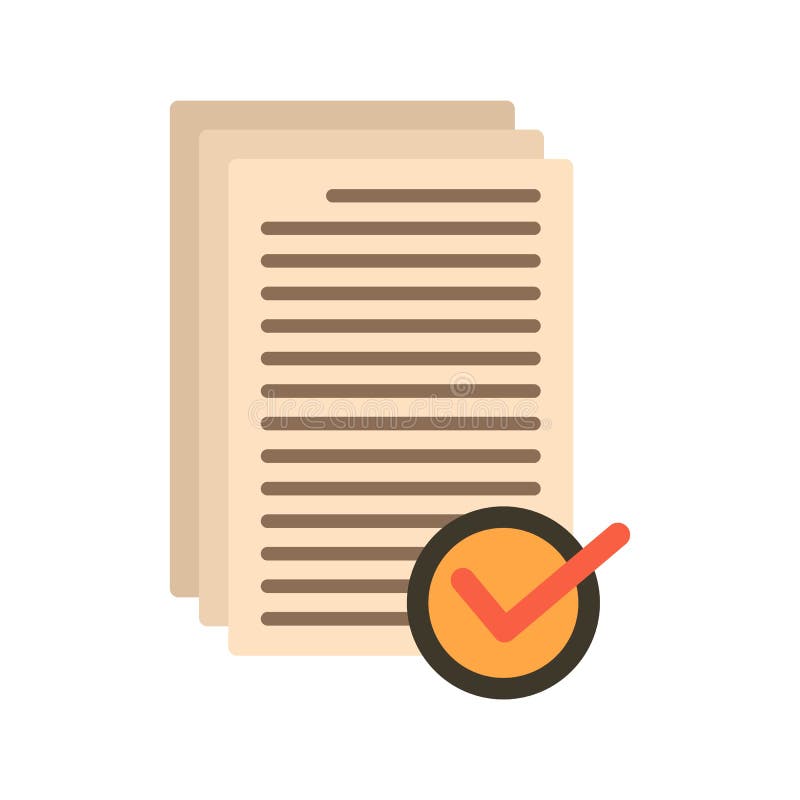 Receive Approved Documents Icon Flat Isolated Vector Stock Vector ...
