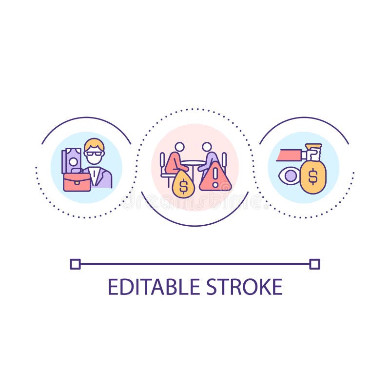 Receive Bribery Loop Concept Icon Stock Vector - Illustration of ...