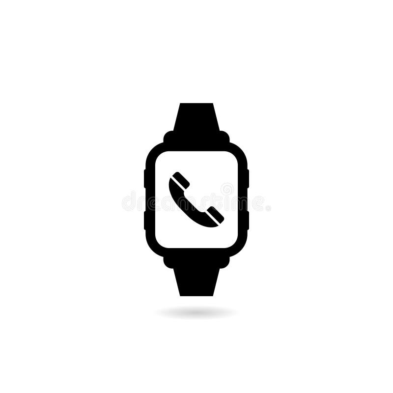 Receive Calling on Smartwatch Icon. Calling on Smartwatch. Smart Watch ...