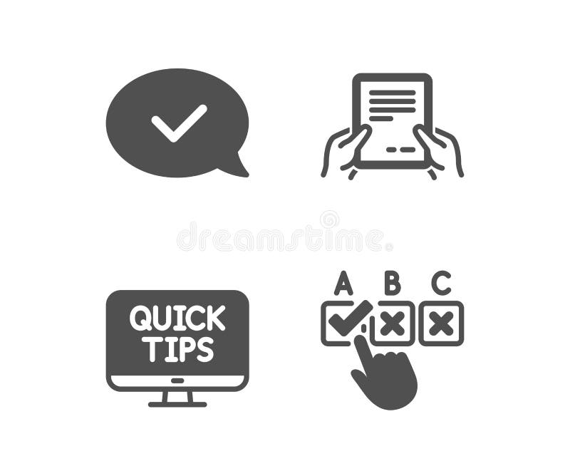 Receive File, Approved Message and Web Tutorials Icons. Correct ...