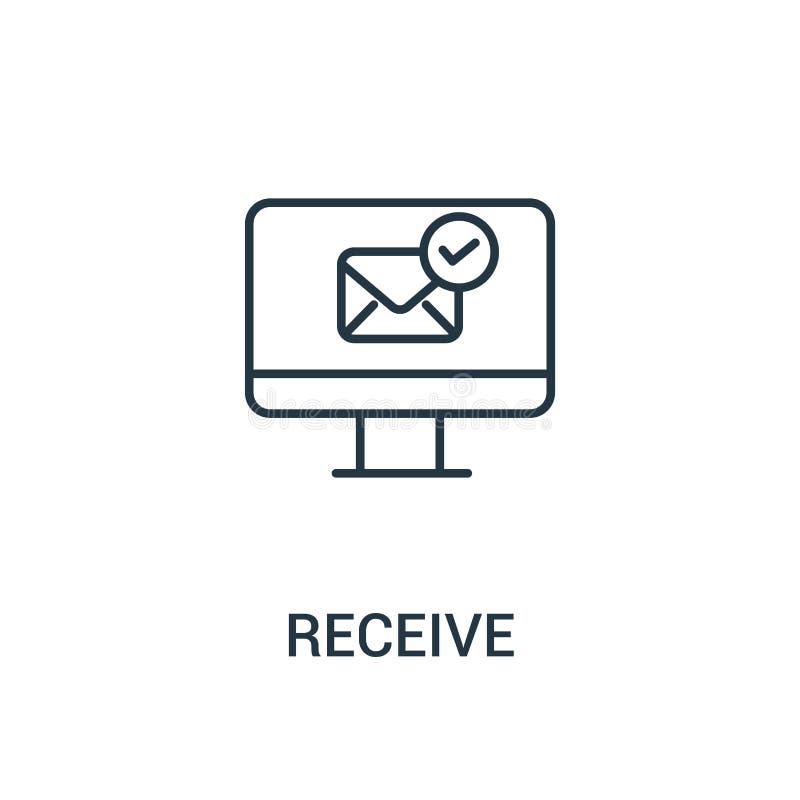 Receive Icon Vector From Ads Collection. Thin Line Receive Outline Icon ...