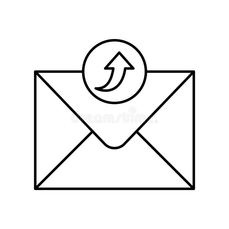 Receive Mail Glyph Vector Icon that Can Easily Edit or Modify Stock ...
