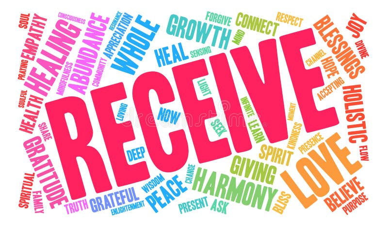 Receive Word Cloud stock illustration. Illustration of enlightenment ...