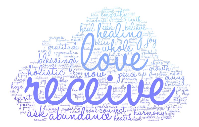Receive Word Cloud stock vector. Illustration of grateful - 99380972