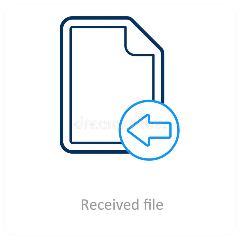 Received File stock vector. Illustration of design, document - 341835079